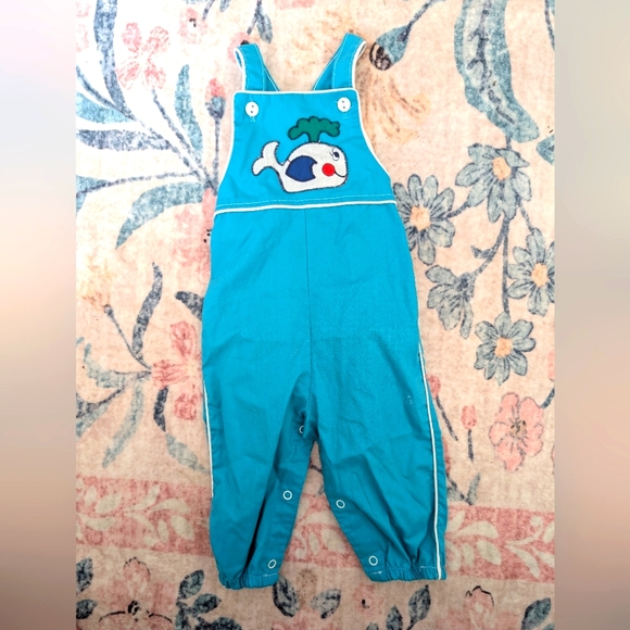 healthtex | Bottoms | Vintage Healthtex Aqua Overalls With Whale Design ...
